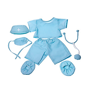 Doctor "Scrubs" Outfit Teddy Bear Clothes Fits Most 14" - 18" Build-A-Bear and Make Your Own Stuffed Animals