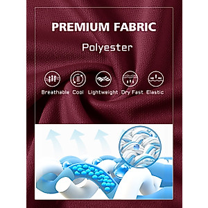 MAGCOMSEN Short Sleeve Polo Shirts for Men Quick Dry Polo Shirt Golf Polo Shirts Work Shirts Athletic Fall Shirts Golf Shirts Wine