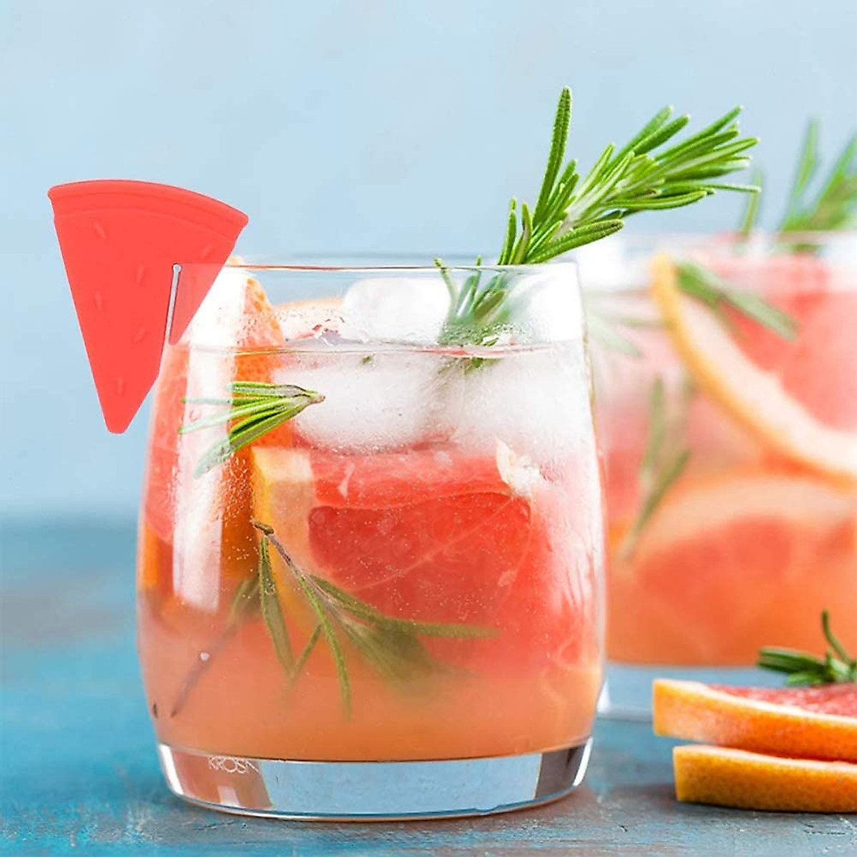 ELANE 6 Pcs Drink Markers for Glasses,Drinking Buddies Drink Markers Wine Glass Charms,Wine Charms for Stem Glasses