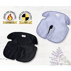 Crash and Flammability Tested,Child Car Seat Protector, Waterproof Anti Slip Piddle Pad for Infant Child Carseat, Booster, Stroller, Dining Chair (Black)