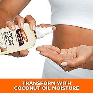 Palmer's Coconut Oil Formula Body Oil, Body Moisturizer with Green Coffee Extract, Bath Oil for Dry Skin, 5.1 Ounces (Spray Cap)
