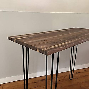 Black Walnut Butcher Block Bar Table. Kitchen Dining Room Table.
