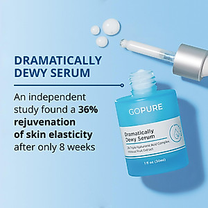 goPure Actives Serum Trio Set - Radiant Vitamin C Serum, Hydrating Hyaluronic Acid Serum, Retinol and Bakuchiol Serum for Visibly Bright, Smooth, and Firm Looking Skin - Set of 3, 1.0 fl oz