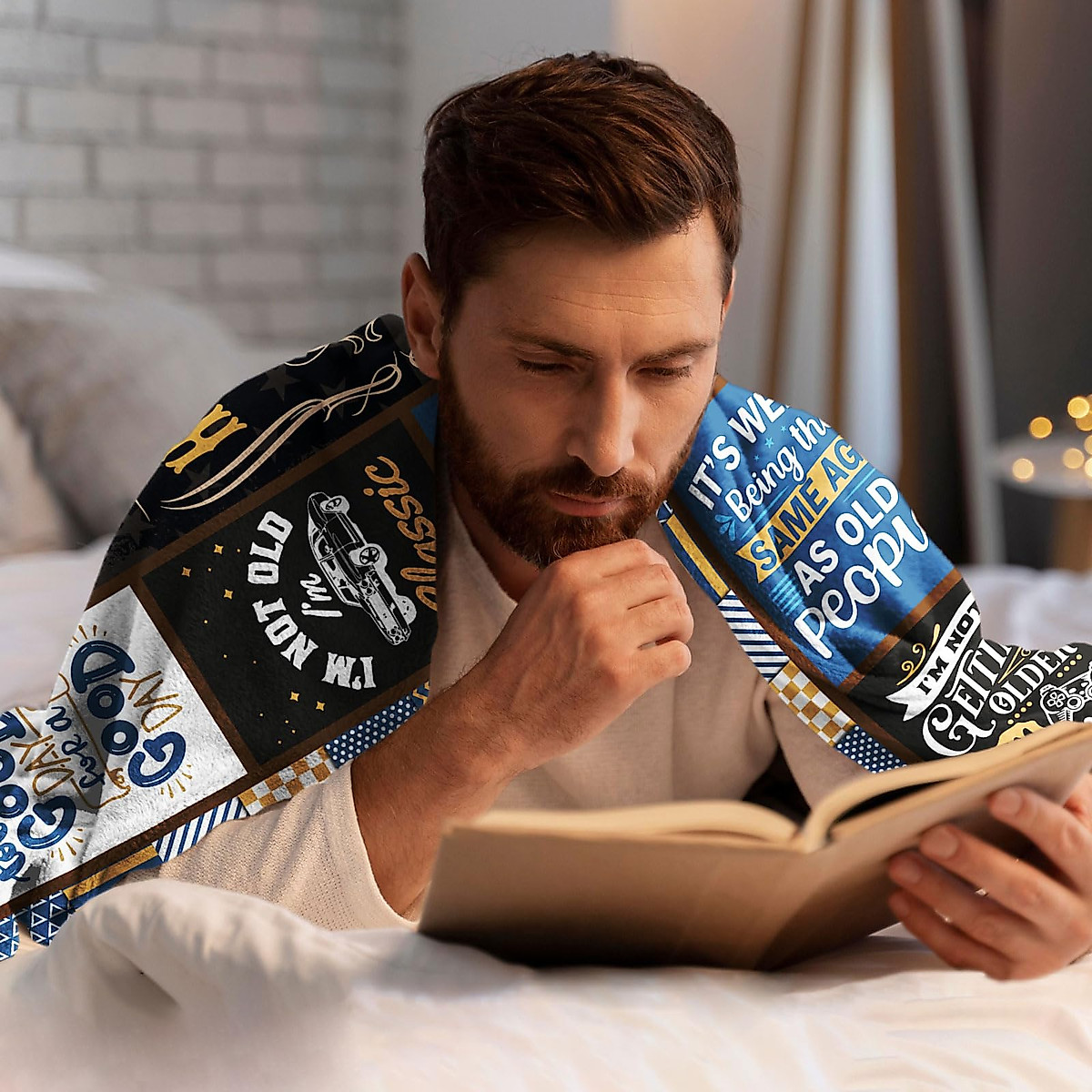 Dad Birthday Gift Blanket 60" X 50", Birthday Gifts for Dad from Daughter, Dad Gifts for Birthday, Father Birthday Gifts Ideas, Daddy Birthday Gifts from Son, Happy Birthday Dad Gifts from Kids