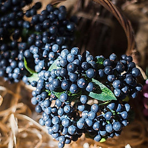 Gentille G Home Collection Artificial Black Berry Bunch 11" Tall (1)