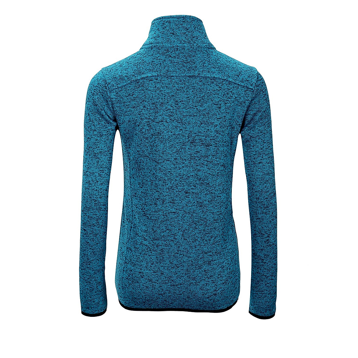 Dolcevida Womens Fleece Jacket Long Sleeve Sweater Fleece Zip Up Speckled Jacket with Pockets (Blue Steel Mix, M)