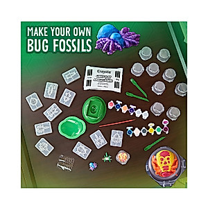 Crayola Metallic Clay Art Kit with Paints, Fossil Molds, Gift for Kids, Ages 7, 8, 9, 10