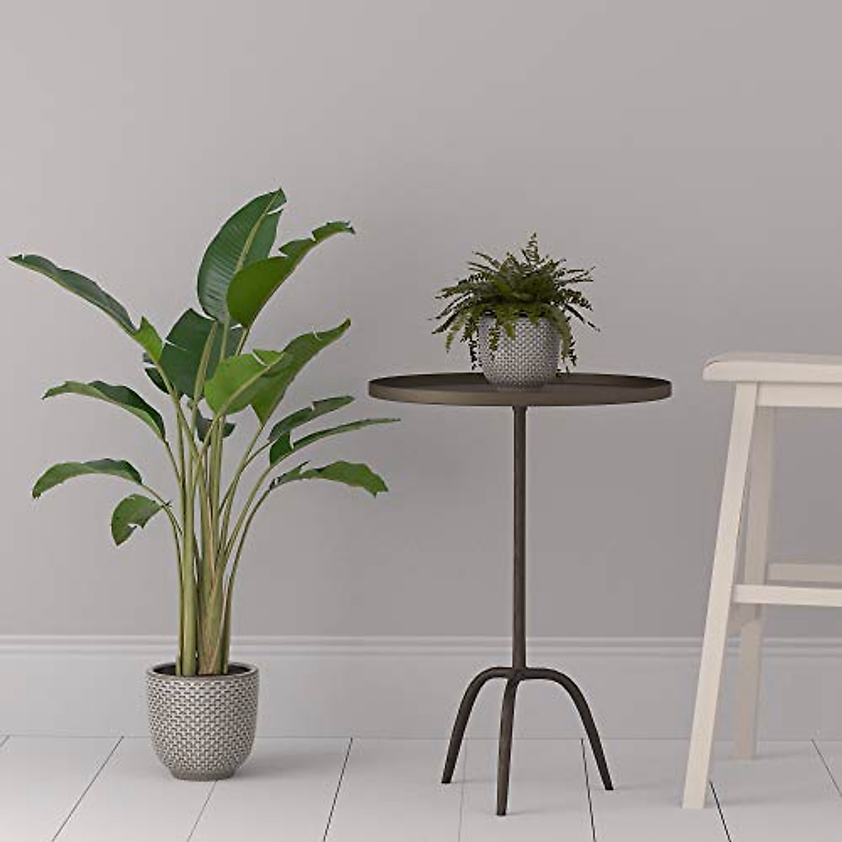 Amazon Brand – Stone & Beam Textured Stoneware Planter, 5.1"H, Ivory