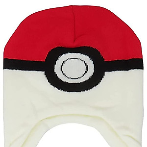 Bioworld Pokemon Pokeball Iconic Game Symbol Laplander Cosplay Youth Beanie Cap White
