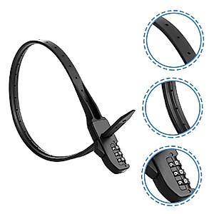 Outanaya 5pcs Cable Tie Combination Lock Bike Lock Bike Cable Lock Motorized Bicycle Electric Bicycles Heavy Duty Cable Lock Cycling Bike Tie Lock Household Motorcycle Lock Bike Supply