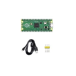 Ingcool Raspberry Pi Pico Microcontroller Board with Pre-soldered Header Low-Cost, High-Performance,Based on RP2040 Chip, Dual-core Arm Cortex M0+ Processor,Flexible Clock Running up to 133 MHz
