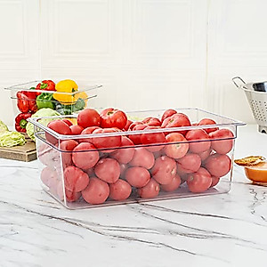 Restaurantware Met Lux Full Size Food Storage Container 1 8 Inch Deep Proofing Box - Rectangle Graduated Measurements Clear Plastic Food Grade Storage Container Dishwashable Lids Sold Separately