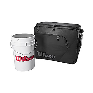 WILSON Ball Bucket Bag, Black, 27" L x 14.5" W x 20.5" H