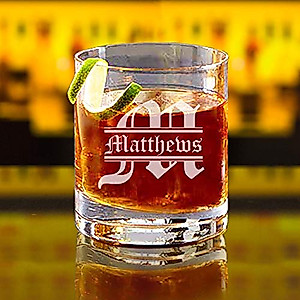My Personal Memories, Custom Personalized Round Rocks Glass Tumbler - Wedding Party Groomsmen Father's Day - Engraved Monogrammed Drinkware Glassware Barware Etched