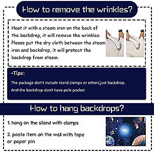 CGXINS Outer Space Backdrop for Baby Kids Astronaut Themed Birthday Party Decoration 7x5ft Universe Galaxy Stars Newborn Baby Shower Photo Background Photography