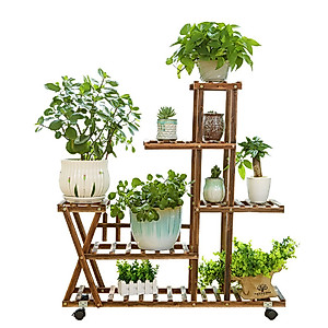 Wooden 5 Tier Plant Stand Flower Rack Bonsai Holder Home Garden Corner Shelf