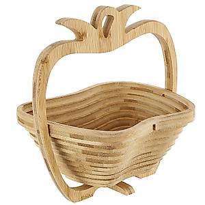 ZJX0769 Pineapple Fruit Foldable Basket in Healthy & Reusable Wooden Tray Gourmet Fruit Box Best Gift for Holiday Kitchen Party