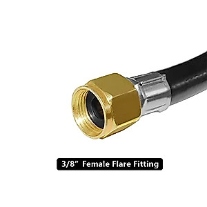 Hooshing 5FT High Pressure Propane 0-20PSI Adjustable Regulator with QCC1 Type Hose Fits for Newer Propane Tanks BBQ Grill Burner Turkey Fryer Fire Pit