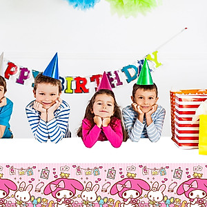 2Pcs Melody Tablecloth Disposable Tablecover Birthday Party Supplies and Decorations for Kid Boy Baby Shower Rectangle Tables 70"X42"