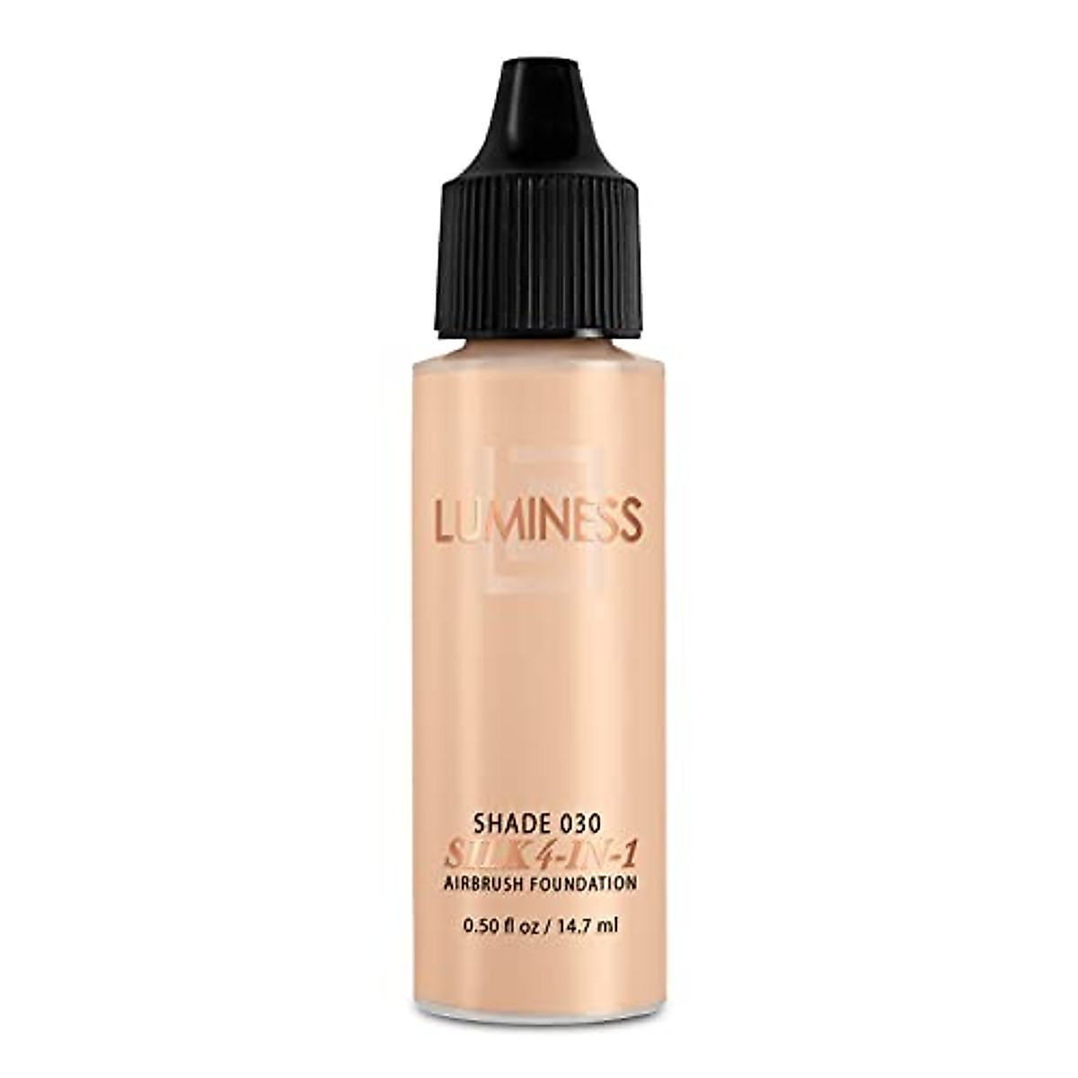 Luminess Air Silk 4-In-1 Airbrush Foundation- Foundation, Shade 030 (.5 Fl Oz) - Sheer to Medium Coverage - Anti-Aging Formula Hydrates and Moisturizes - Professional Makeup Kit for Cordless Air Brush
