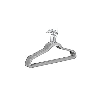 Home Premium Velvet Hangers 30 Pack - Non-Slip & Durable Clothes Hangers -Black, Grey, Beige Colors in one Box, Hangers with 360 Degree Rotatable Hook - Heavy Duty Coat Hangers