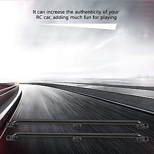 Dilwe RC Car Body Shell Handrail,Metal RC Body Shell Left/Right Handrail Upgrade Replacement Accessory for 1/10 Scale RC Crawler Car(135cm) Car model accessory