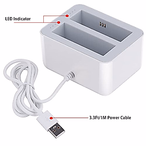 UYODM Charging Station Compatible with SimpliSafe Outdoor Camera Battery,Dual Port Charger for SimpliSafe Battery Only