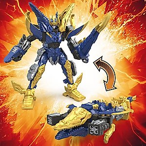 Power Rangers Dino Mosa Razor Zord for Kids Ages 4 and Up Morphing Dino Robot Zord with Zord Link Mix-and-Match Custom Build System