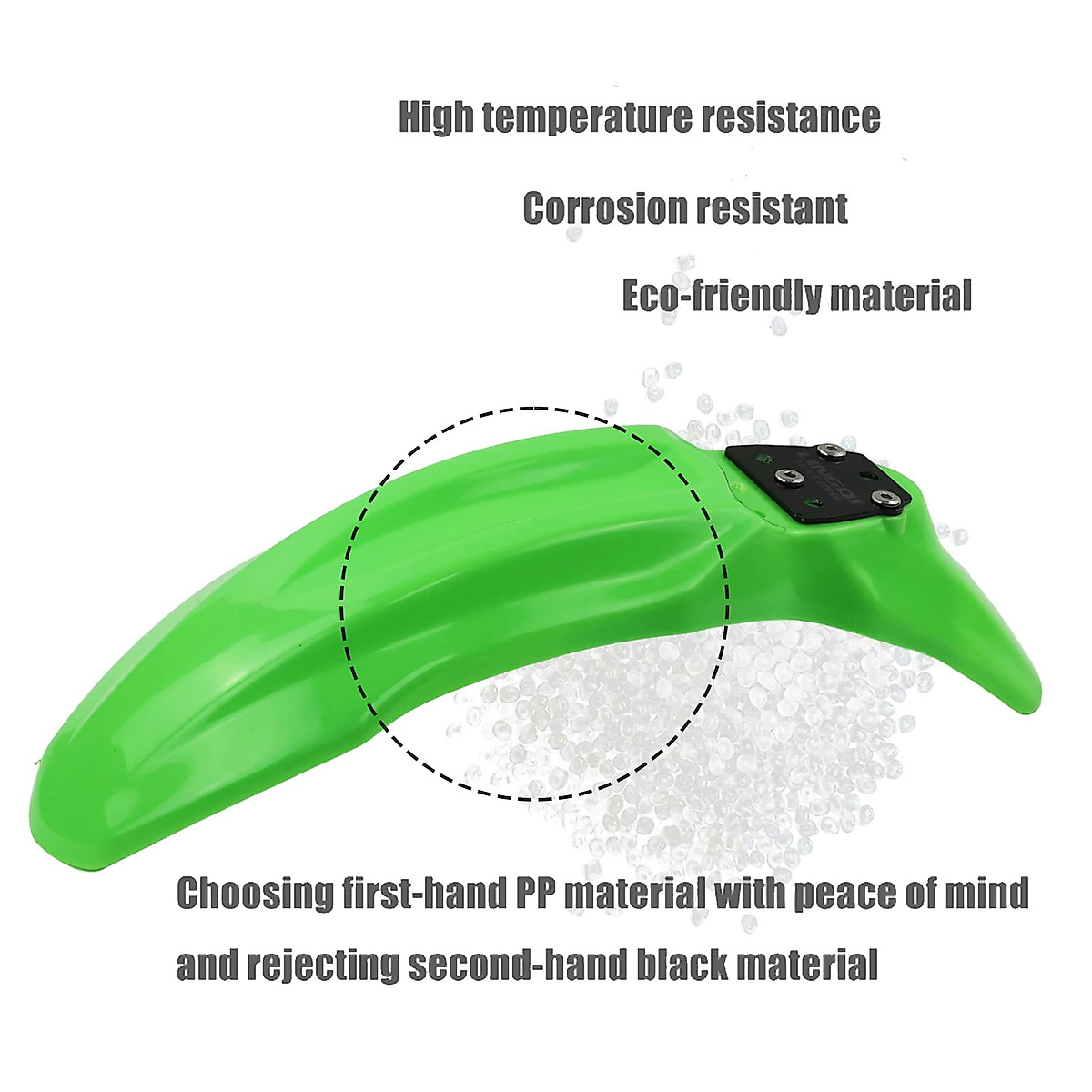 LINGQI RACING Modified Upgrade Front Fender for SURRON Light Bee With Strong Iron Bracket, Front Mudguard Fit to SUR RON E-bike (YELLOW)