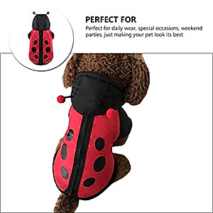 Halloween Pet Costume Ladybug Dog Costumes Dogs Hoodies Outfits Pet Cosplay Clothes for Pet Small Medium Dogs Cats Party Decoration Halloween Dog Hoodie Clothes