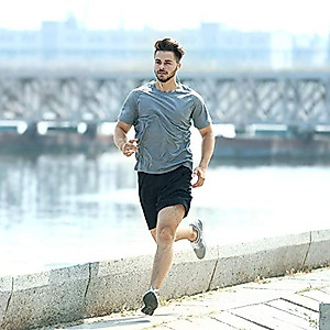 BVNSOZ Men's Workout Shirts Moisture Wicking Athletic Shirts for Men Quick Dry Active Men's Gym T Shirts