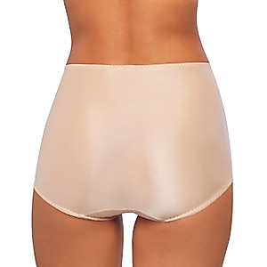 Bali Double Support Stretch Brief Pack, 3-Pack, Moisture-Wicking Underwear for Women, Soft Taupe/Light Beige/Blushing Pink, 10