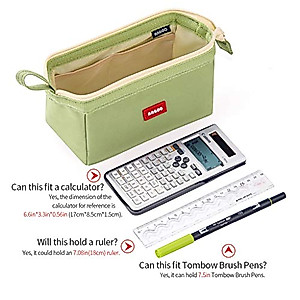 CICIMELON Pencil Case Large Capacity Pouch Pen Bag for School Teen Girl Boy Men Women (Green）