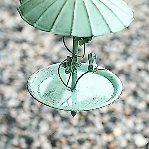 Bird Feeder Hanging Tray, Bird Feeders for Outdoors Hanging, Outdoor Hanging Metal Bird Feeder, Antique Umbrella Shape Bird Feeder, Metal Hanging Seed Tray for Garden Yard Decoration