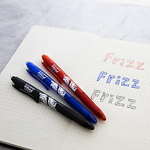 BAZIC Frizz Erasable Gel Pen 0.7mm Black Color, Retractable Clicker Fine Point Inks Pens for Gift Office School, 144-Packs