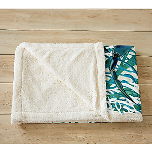 Feelyou Crab Printed Fleece Throw Blanket Throw 50"x60" Kids Summer Theme Plush Blanket for Bed Sofa Couch Boys Girls Teens Marine Themed Sherpa Blanket Underwater Animal Fuzzy Blanket Ocean Creature