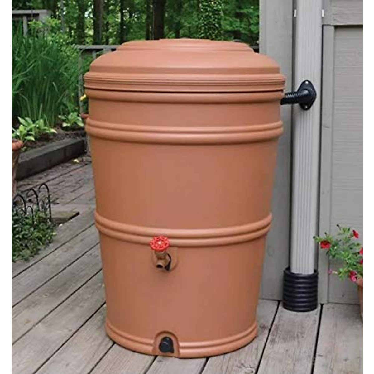 EarthMinded Rain Barrel Diverter Kit - Rain Diverter for 3 x 4 Inch Downspouts, Includes Spigot and Downspout Diverter - Convert Containers into Rain Barrels - Easy to Install