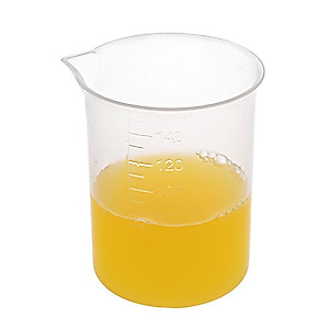 uxcell Measuring Cup 150ml PP Plastic Graduated Beaker Transparent for Lab Kitchen liquids 11pcs
