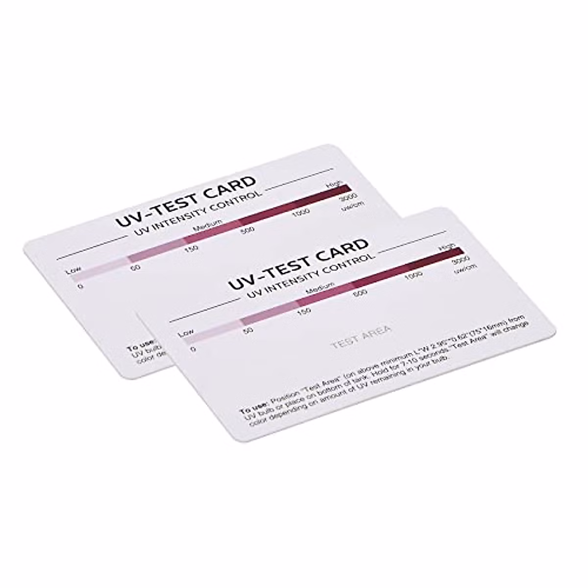 LIKZINWA UVB Sensor Card, 2-Pack Test Card of Reptile Lamp UV Sensor Reptile UVB Fluorescent Lamp