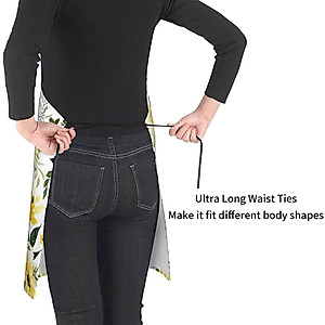 SHUANGFEI Personalized Aprons,Custom Waterproof Apron With Pockets for Men Women,Customized Adjustable Kitchen Chef Bib