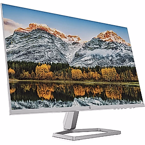 HP New 2025 M27fw FHD Monitor - 2H1A4AA#ABA - 27" IPS Display - Silver - AMD FreeSync Technology + HDMI Cable