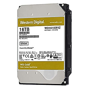 Western Digital 16TB WD Gold Enterprise Class Internal Hard Drive - 7200 RPM Class, SATA 6 Gb/s, 512 MB Cache, 3.5" - WD161KRYZ