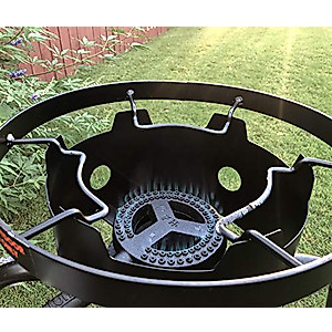 ARC Propane Burners For Outdoor, Wok Burner Single Propane Burner With Adjustable Legs, 65,000BTU Cast Iron Portable Propane Stove Great For Camping And Turkey Frying, Crawfish Cooking