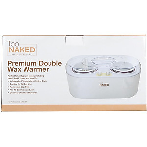 TOO NAKED HAIR REMOVAL Premium Double Wax Warmer, Dual Hair Removal Paraffin Wax Warmer with Adjustable Temperature Controls