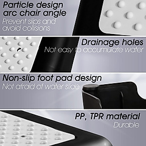 Indoor Outdoor Step Stool, 4” Portable Step Riser, Non-Slip Mobility Step Platform for Elderly & Disabled, Half Step for Stairs, Cars, Bed, Chair, Shower - Max Hold Up to 450 Lbs.