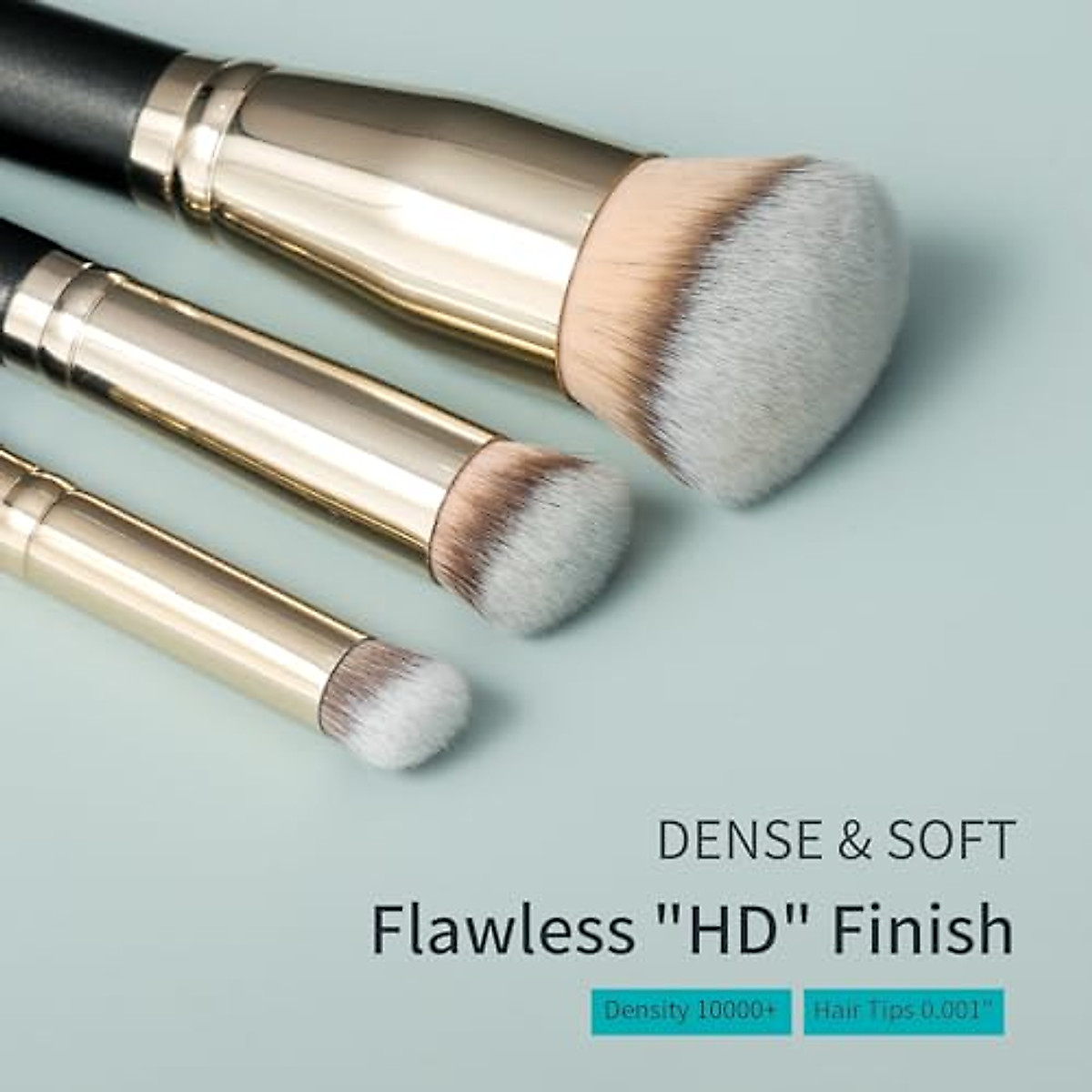 Foundation Brush for Liquid Makeup,Under Eye Concealer Brush Kabuki Set Small Angled Face Cream Blending Air Brushes Dense