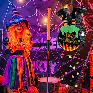 HyDren Halloween Witch Legs Piñata for Halloween Party Supplies with Blindfold Bat Halloween Photo Prop Decoration