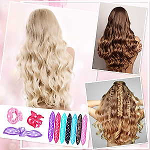 Giegxin 64 Pcs Heatless Soft Hair Rollers Sponge Sleep Hair Rollers Soft Overnight Hair Curlers Foam Pillow Curlers DIY Night Hair Rollers for Flexible Hair Curling Supplies, Polka Dot, Leopard