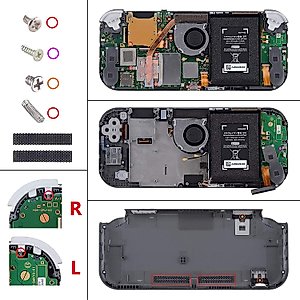 eXtremeRate Clear Atomic Purple DIY Replacement Shell for Nintendo Switch Lite, NSL Handheld Controller Housing w/Screen Protector, Custom Case Cover for Nintendo Switch Lite