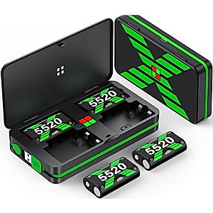Controller Battery Pack for Xbox Series X/S, Rechargeable Battery for Xbox One/One S/One X/One Elite Controller Charger Batteries 4x5520mWh